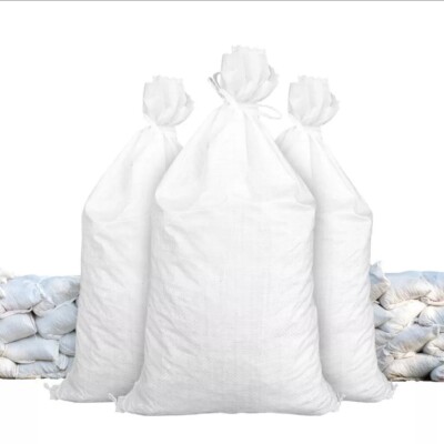 Sandbags - 50 White 14" x 26" -Sandbag Sand Bags Bag Poly by Sandbaggy ...