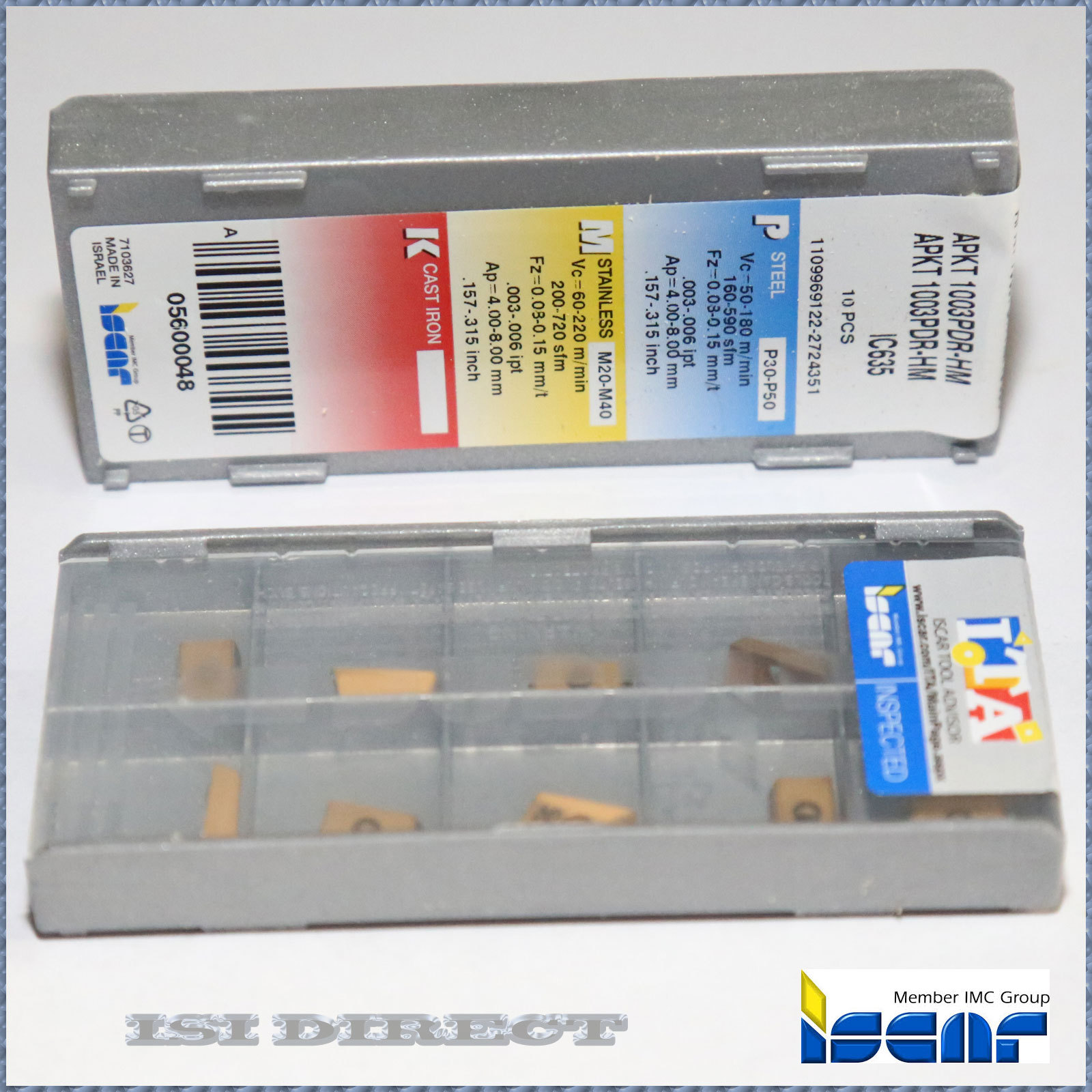 APKT 1003PDR-HM IC635 ISCAR *** 10 INSERTS *** 1 FACTORY PACK | eBay