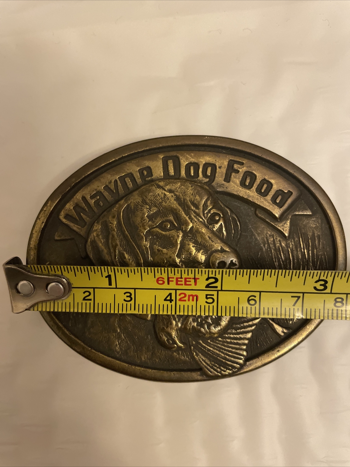 Vintage Solid Brass 1984 Wayne Dog Food 50Th Anniversary Belt Buckle | eBay
