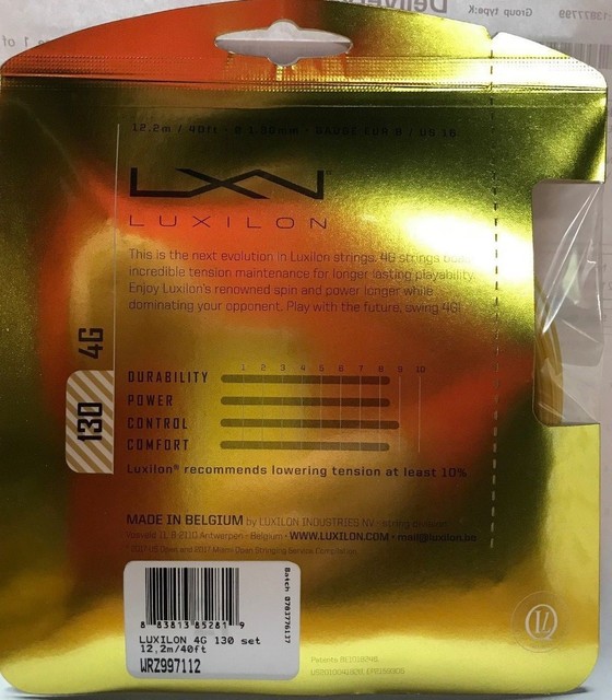 Luxilon 4g 130 Tennis String Set 16g Gold for sale online | eBay