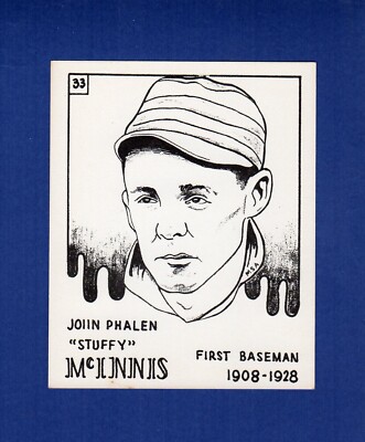 #33 STUFFY McINNIS, 1908-1928 A's~Red Sox~Braves | 1968-1969 SCFC art ...