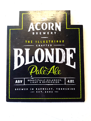 ACORN BREWERY - Blonde Pale Ale - Beer / Ale Pump Clip Badge | eBay