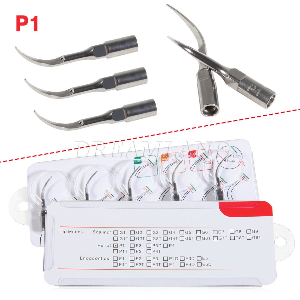 1-10 Pcs Dental Ultrasonic Scaler Perio Piezo Scaling Tips Fit EMS ...