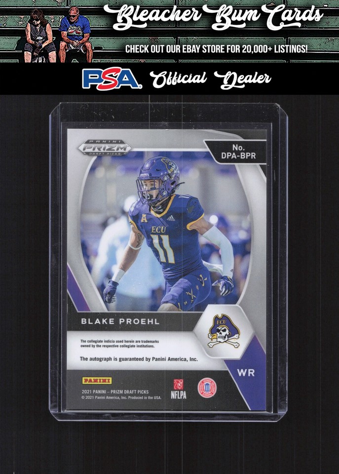 2021 Panini Prizm Draft Picks Collegiate DPA-BPR Blake Proehl Draft ...