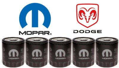 5 Pack OEM Mopar Engine Oil Filter MO-899 Chrysler Dodge Jeep Premium ...