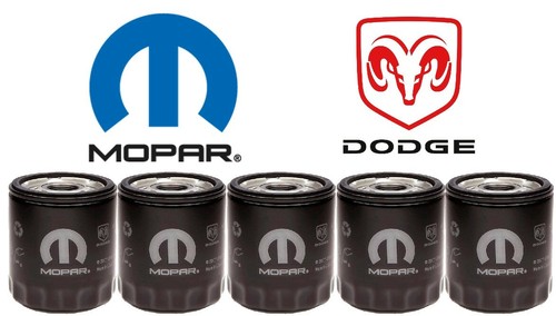 5 Pack OEM Mopar Engine Oil Filter MO-899 Chrysler Dodge Jeep Premium ...