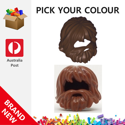 Genuine LEGO™ - Minifigure Hair Shaggy with Beard - 87999 New Parts ...