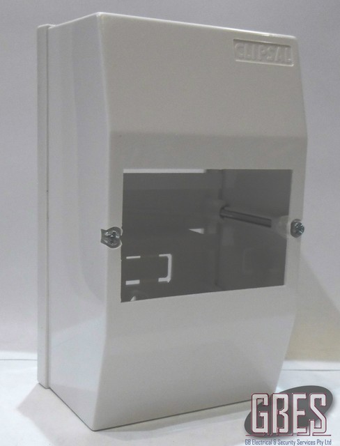 Clipsal 4CC4 Surface Mount Switchboard Enclosure 4 Module Plastic White ...