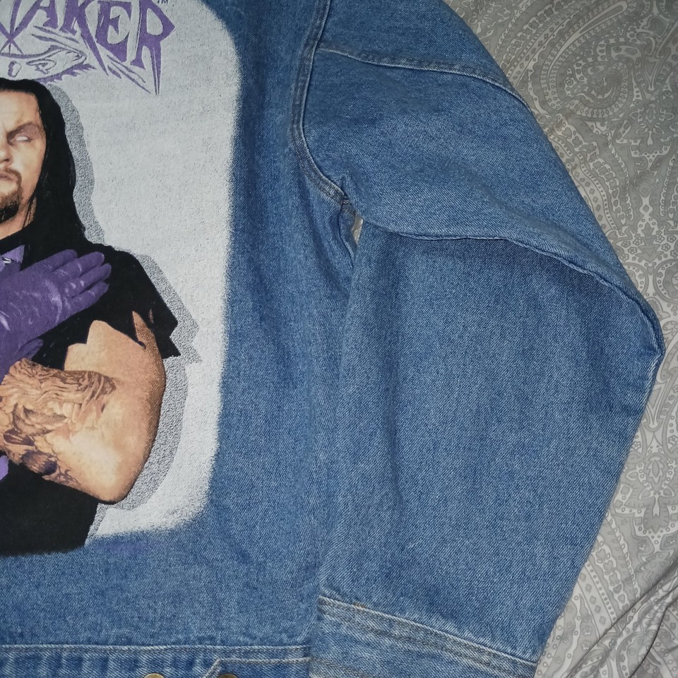 Vintage 90s First Choice Sz L WWF The Undertaker Denim Jean Jacket. | eBay