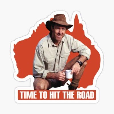 Time To Hit The Road Russ Coight Sticker Holographic 4x4 Outback NT ...