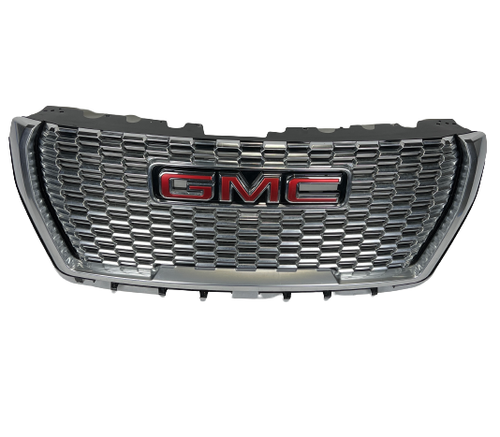 OEM 2021 2022 GMC Yukon Denali Front Grille Galvanized Silver w/ Emblem ...
