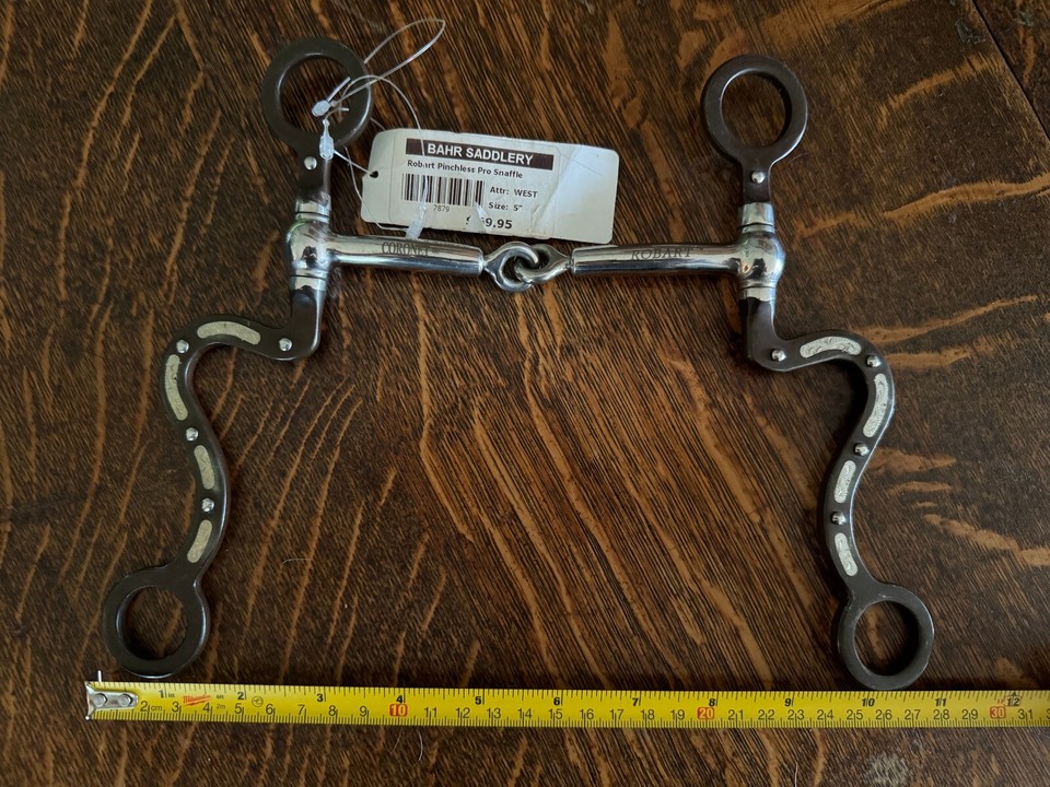 5" Robart Pinchless Pro Snaffle Western Bit Coronet Stainless with ...