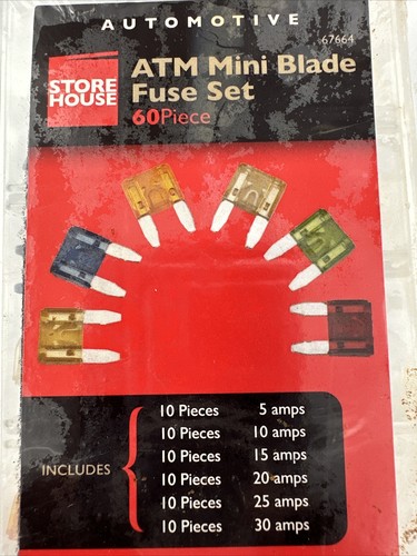 60pcs ATM MINI BLADE FUSE SET 6 Sizes W/BOX | eBay