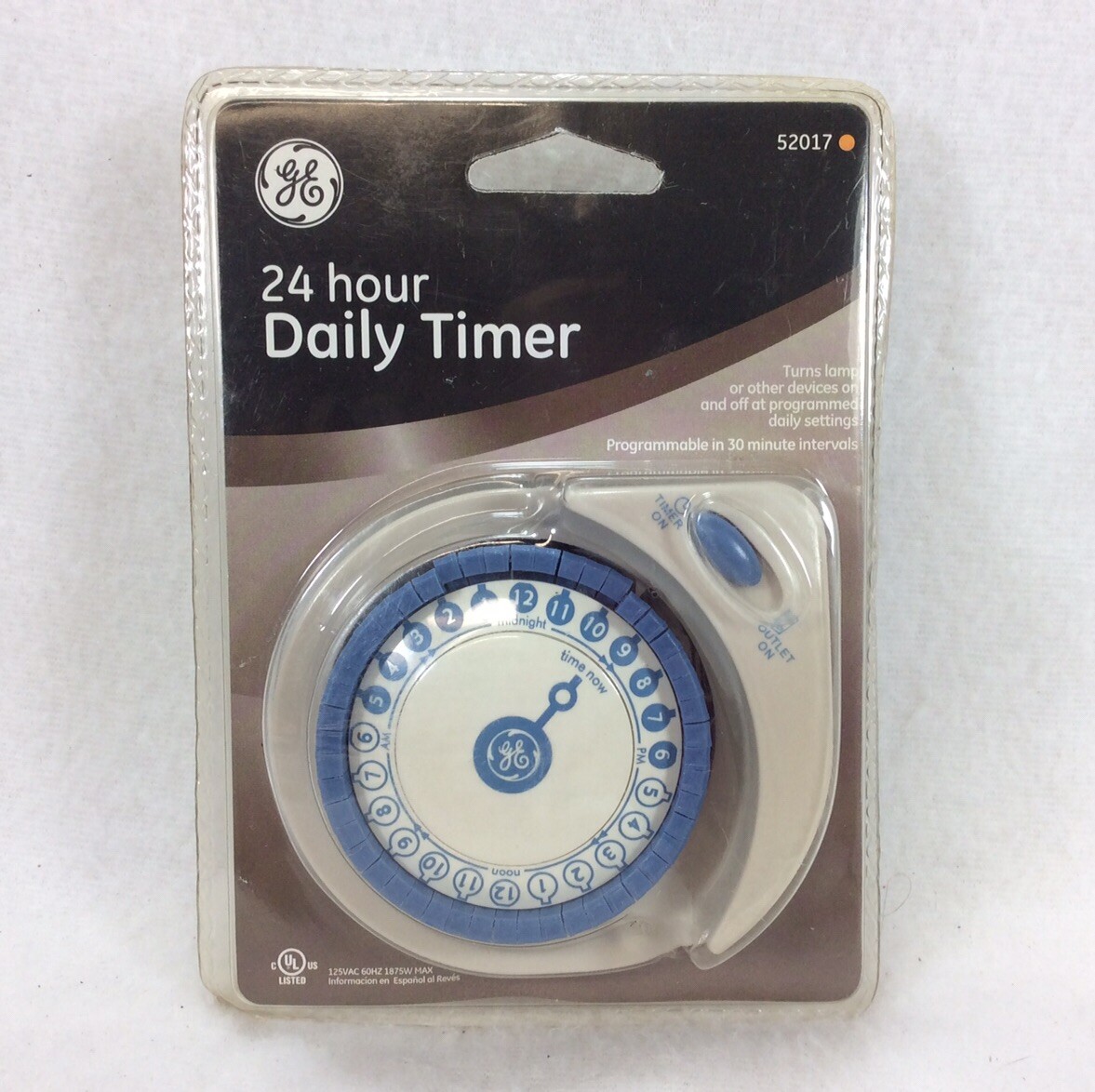 General Electric 24 Hour Timer Model 52017, Programmable 30 Minute ...