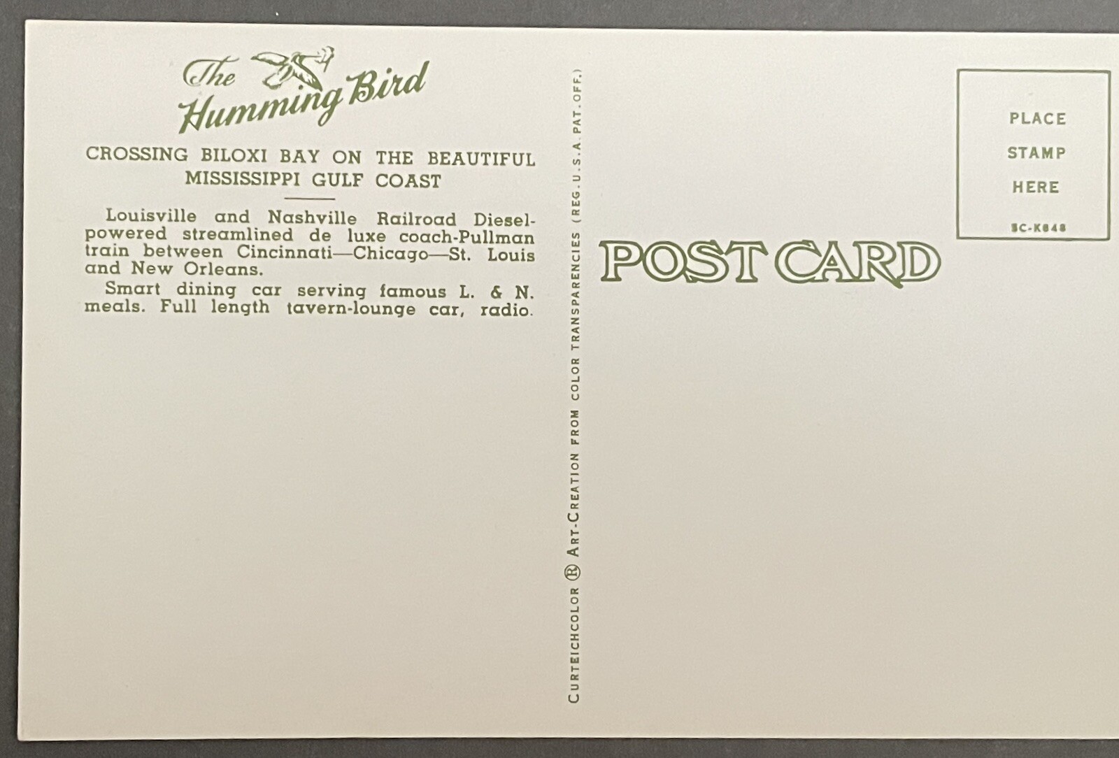 Nostalgic photo of Louisville & Nashville "Hummingbird" crossing Biloxi ...