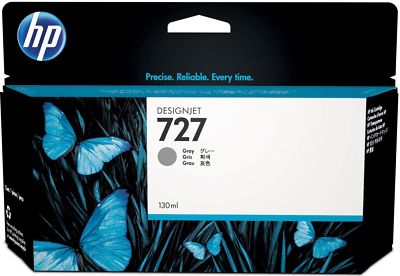 HP 727 130-ml Gray DesignJet Ink Cartridge (B3P24A) (Single Pack) 07/ ...
