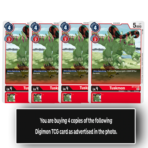 Tuskmon - BT7-010 C - Common - Red- Digimon TCG - Playset | eBay
