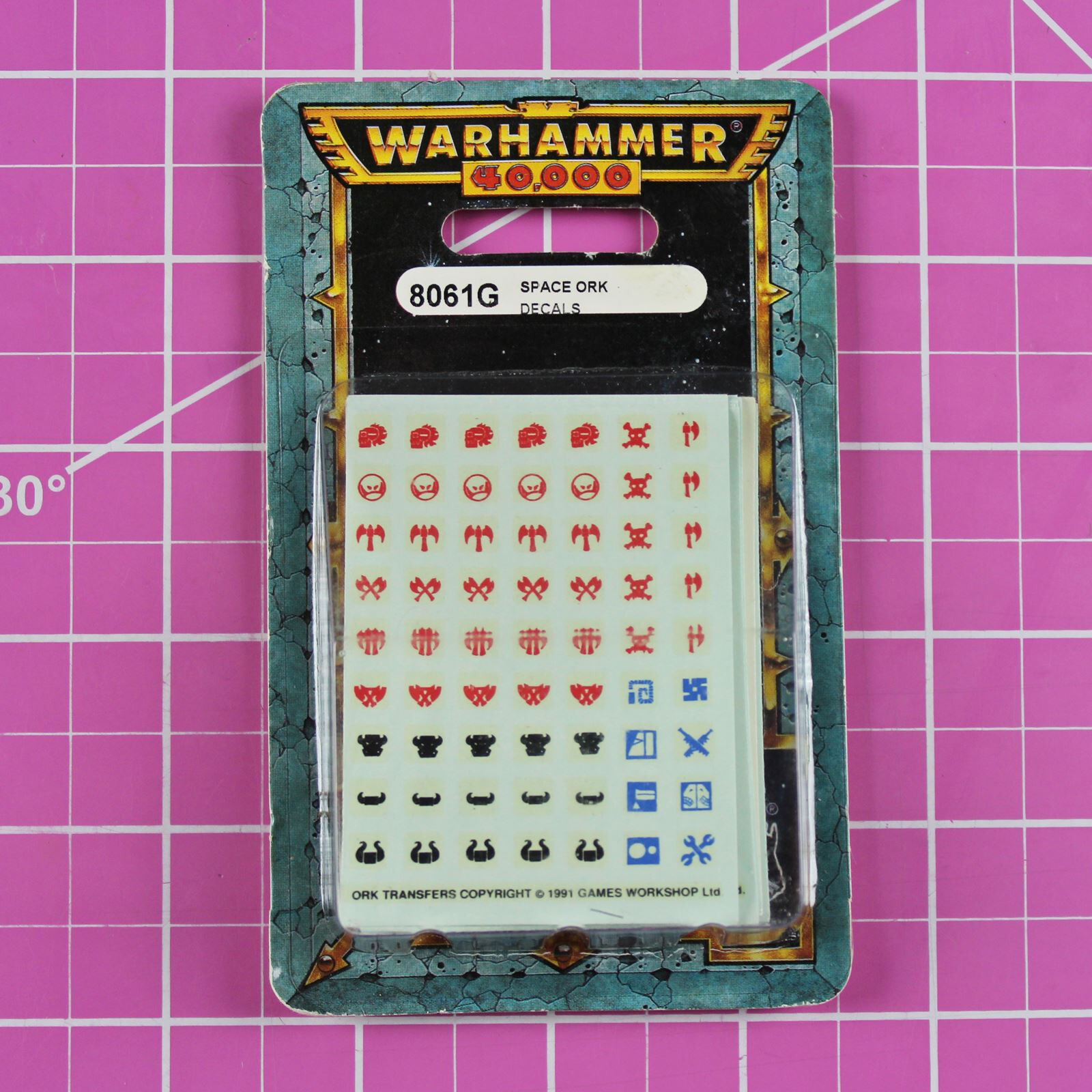 Warhammer 40K Space Ork Decals NIB - Games Workshop Citadel Waterslide ...