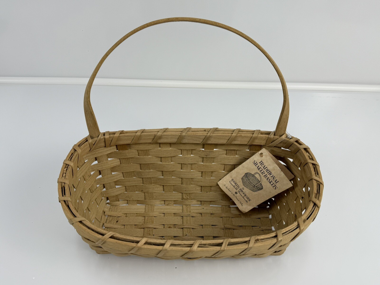 NEW w/Tag Vintage Shaker BASKET Ash Large Wall Mount BASKETS-BROOKSIDE ...