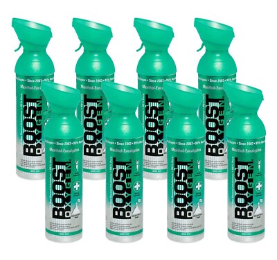 Boost Oxygen 10 Liter Canister Respiratory Support. Menthol-Eucalyptus ...