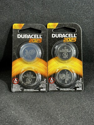 •SET OF 2• Duracell DL2025 Coin Cell Lithium Battery 3V - 4 In Total ...