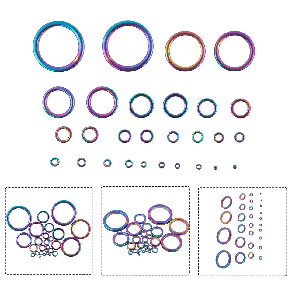 Guide Ring Rod Fishing Rod Ring 28PCS Repair Kit Rod Eye Colorful ...