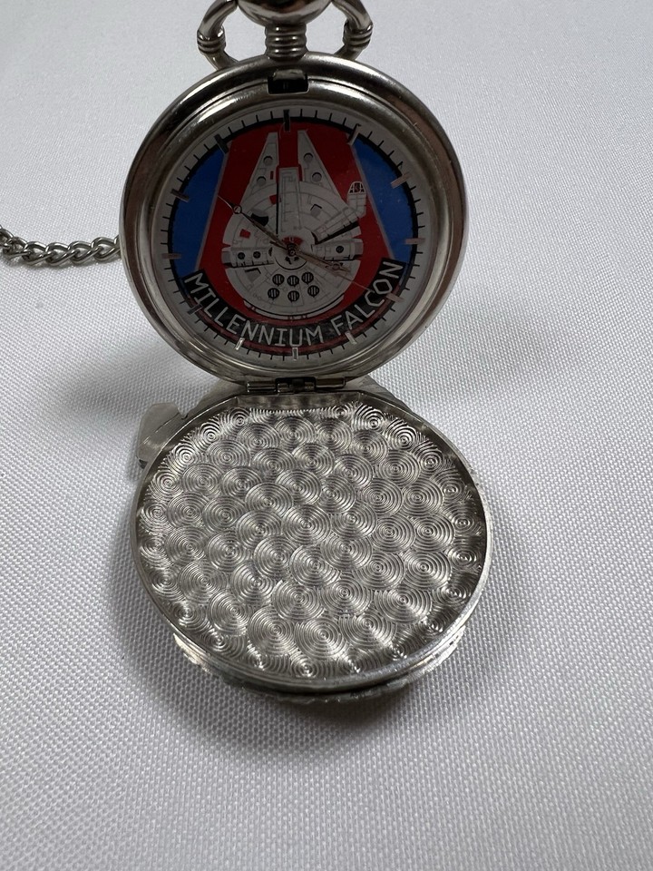 Star Wars Millennium Falcon Stainless Steel Deluxe Pocket Watch ...