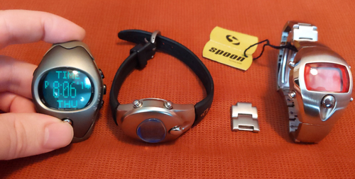 Seiko Pulsar Spoon 90's watches watch lot Rare Red LCD White LED World ...