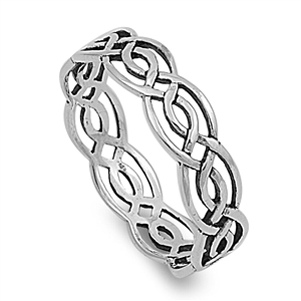 Sterling Silver Woman's Celtic Infinity Ring Wholesale 925 Band 5mm ...