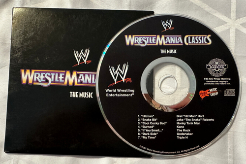VINTAGE CD WWE WRESTLEMANIA CLASSICS THE MUSIC UNDERTAKER HITMAN ROCK ...