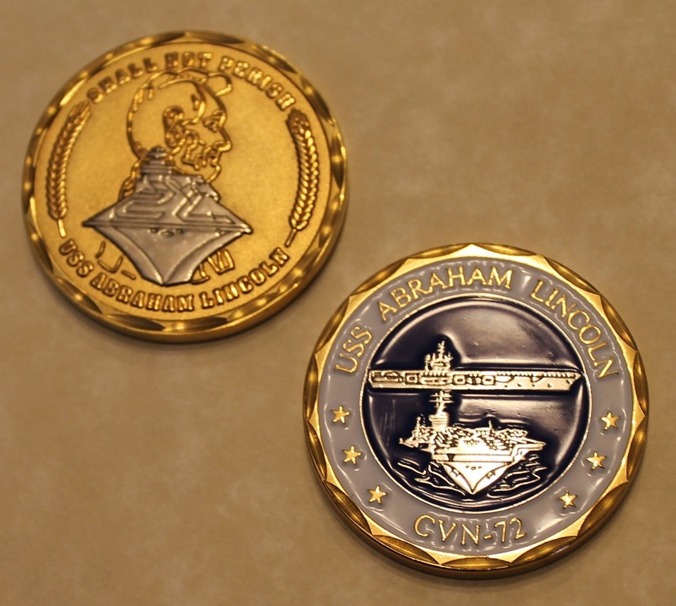 USS Abraham Lincoln (CVN-72) Shall Not Perish Navy Challenge Coin E | eBay