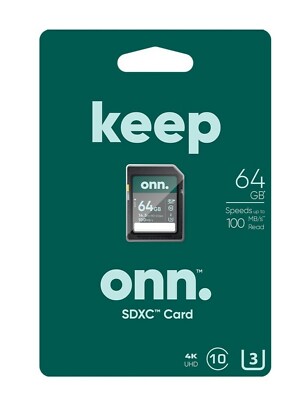 Keep Onn 64gb SDXC Memory Card with Adapter | eBay