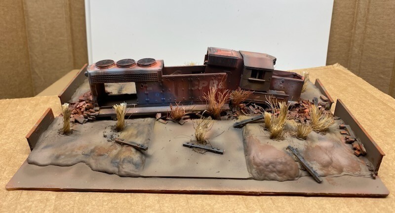 HO Scale Abandoned CP Rail SD 40-2 Junk Pile Diorama Custom Built ...