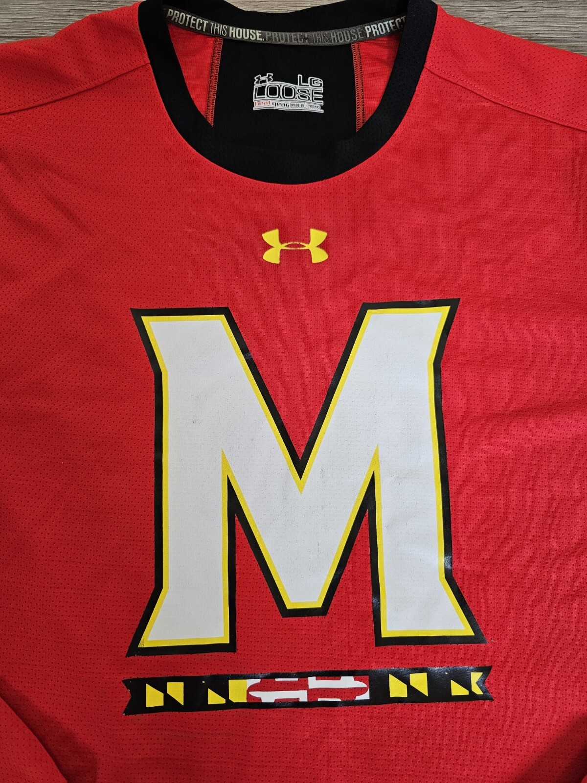 Under Armour Maryland Terrapins Long Sleeve Red T Shirt Mens Size Large ...
