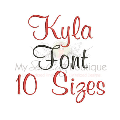 Kyla Font Machine Embroidery Designs CD | Embroidery Fonts - 10 Sizes ...