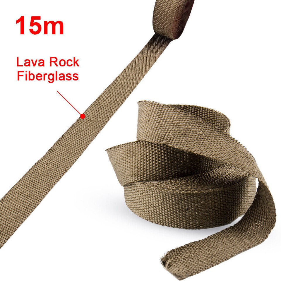 1" x 50 FT Titanium Manifold Exhaust Wrap Header Pipe Heat Insulation ...