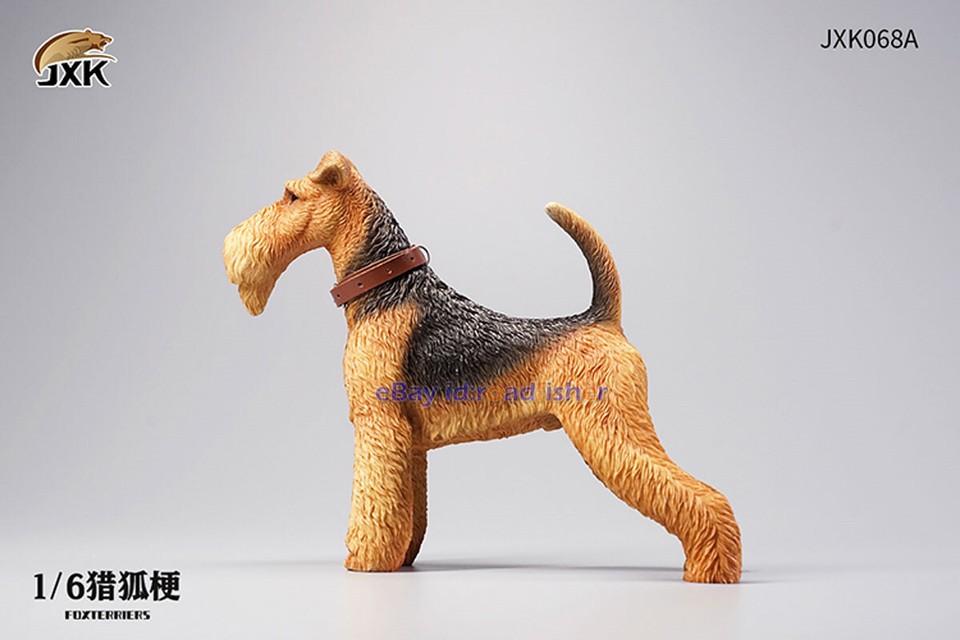 JXK 1/6 FoxTerriers Model Cute Dog Animal Figure Collector Decor Kid ...