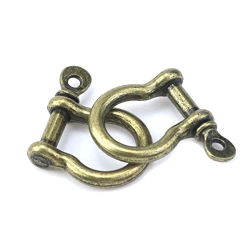 10pcs Metal Drings 15mm Horseshoe Shape Key Rings Screw In Shackle U ...