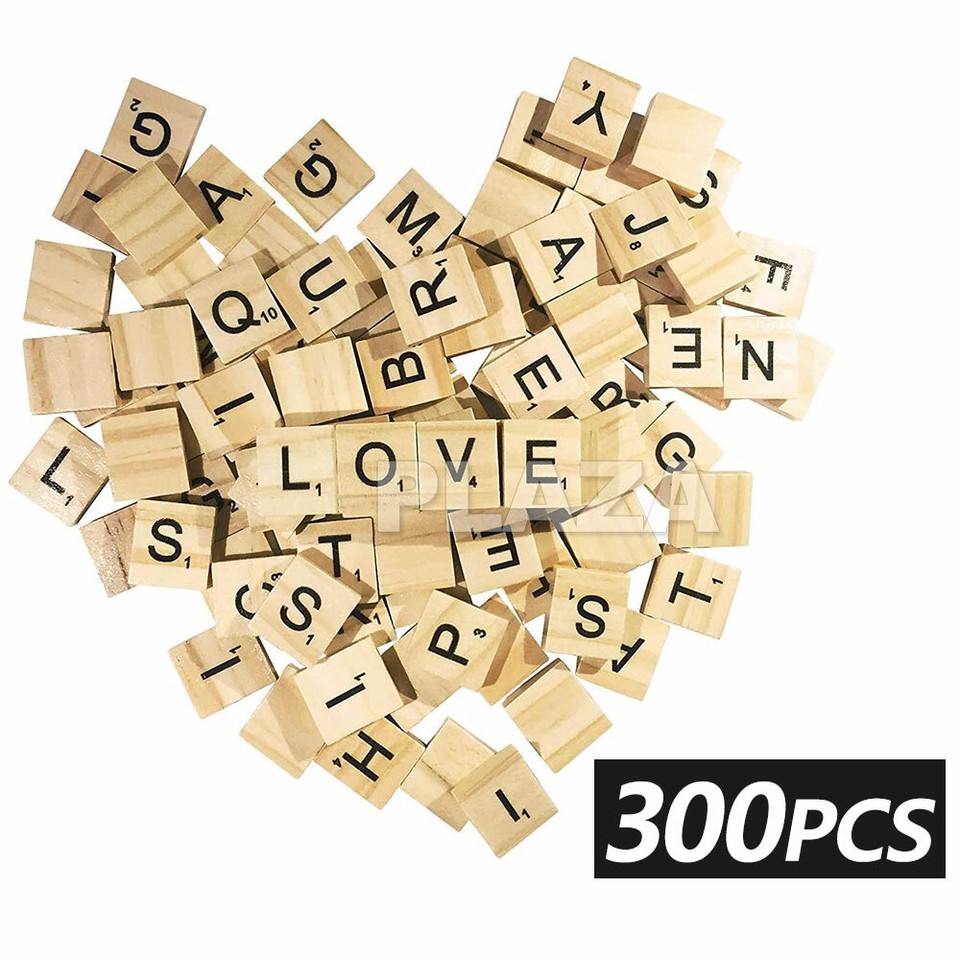 500pcs Wooden Letters Alphabet Scrabble Tiles Letters & Numbers For ...