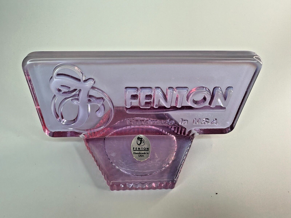 Fenton Pink Rose Opalescent Logo Dealer Sign 9799 | eBay