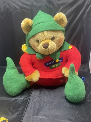 Hallmark Elf Plush Bear Teddy Christmas Red Green Stuffed Animal 12" | eBay