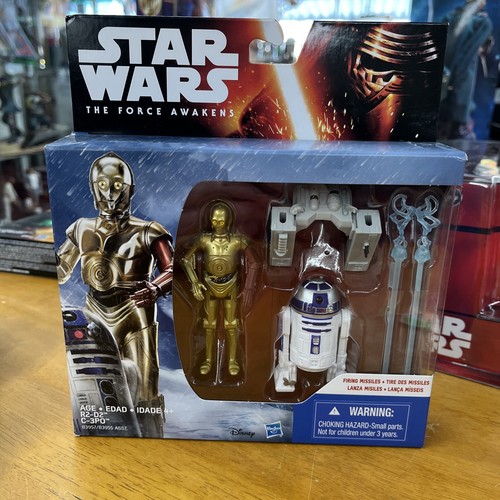 Star Wars The Force Awakens Snow Mission R2-D2 & C-3PO Droid Figures ...
