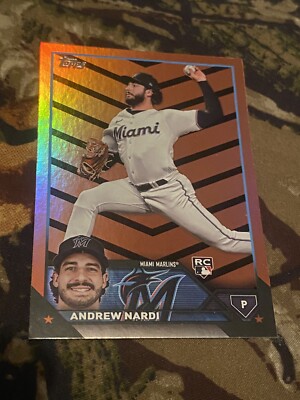 ANDREW NARDI RC Orange & Black Foil 2023 Topps Update US266 Miami ...