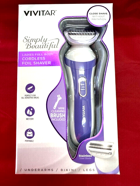 VIVITAR Simply Beautiful Ladies Full Body cordless Foil Shaver Wet/Dry ...