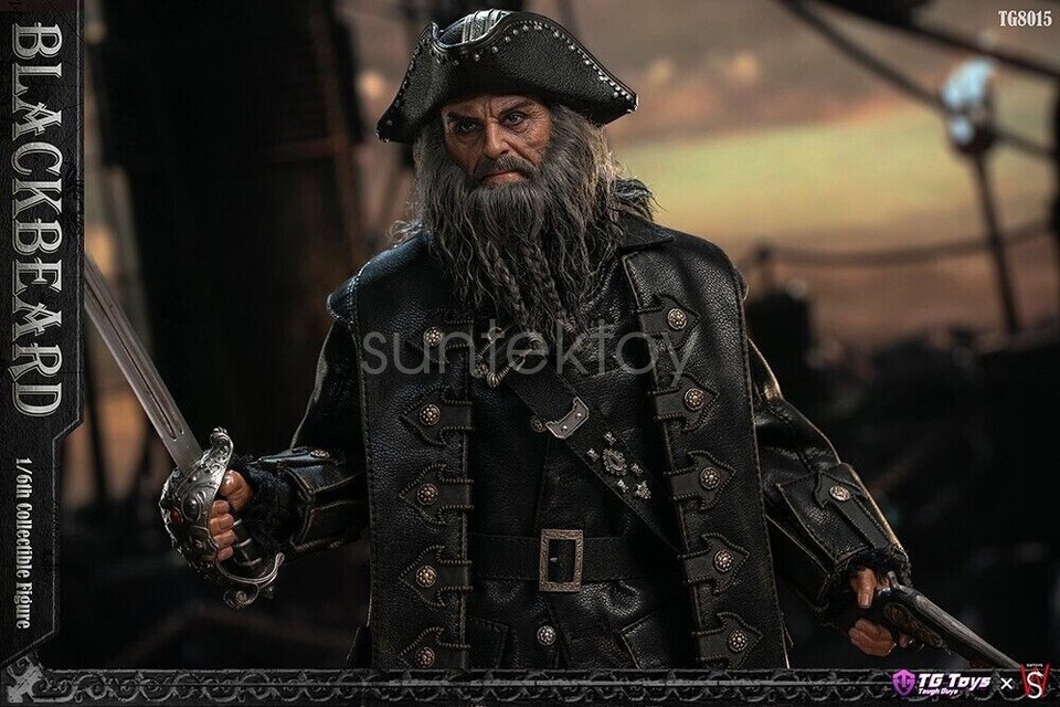 TGTOYS×SWTOYS TG8015 1/6 Scale Blackbeard Pirates Caribbean Action ...