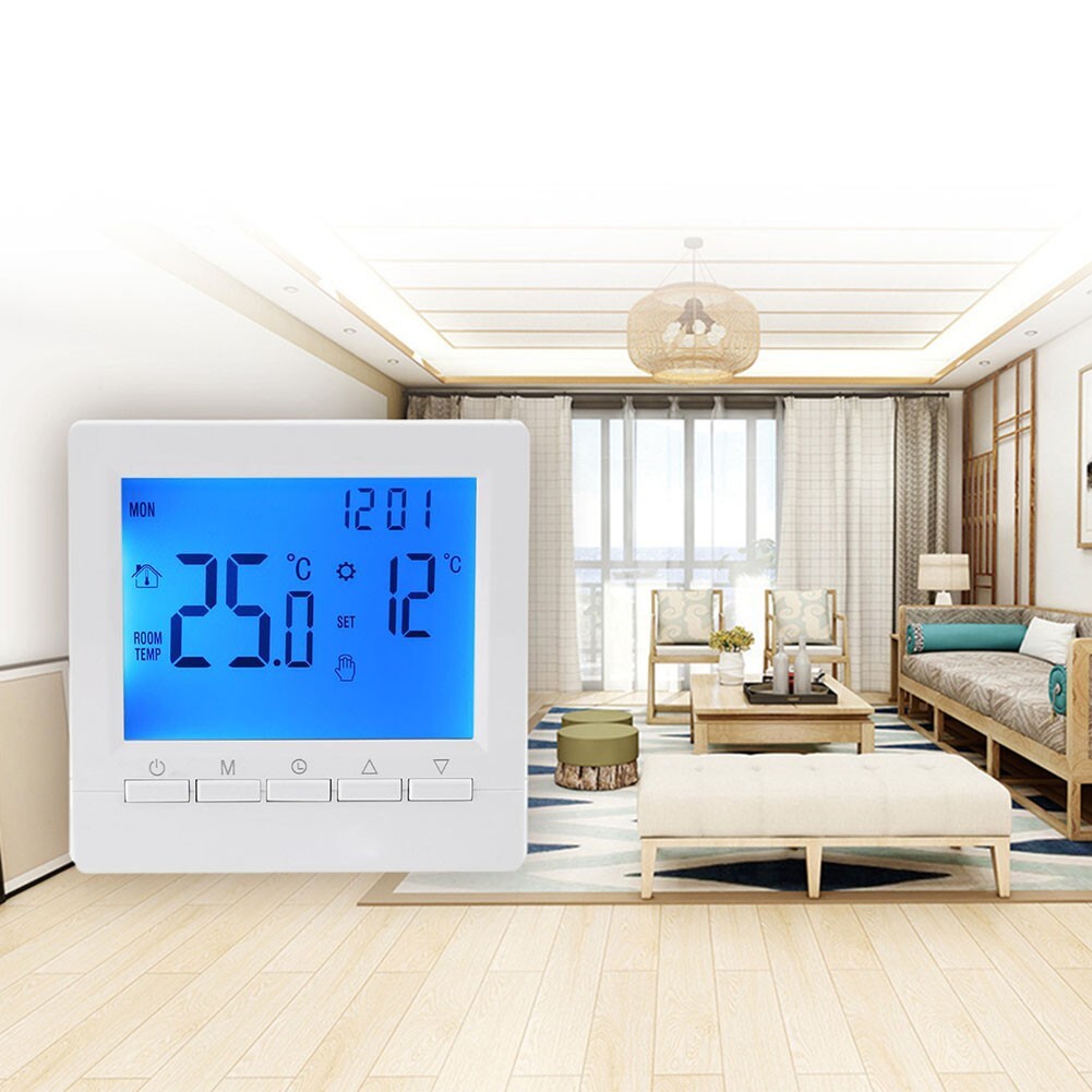 Digital Programmable Thermostat for Room Temperature Control LCD ...