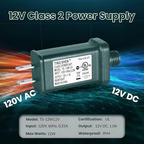 2Pcs Replacement Yard Inflatable Adapter, 12V Class 2 Power Supply, TS ...