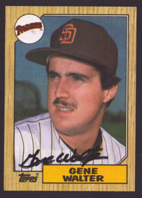 GENE WALTER 1987 Topps #248 AUTOGRAPH Signed PADRES AUTO Mets Mariners ...