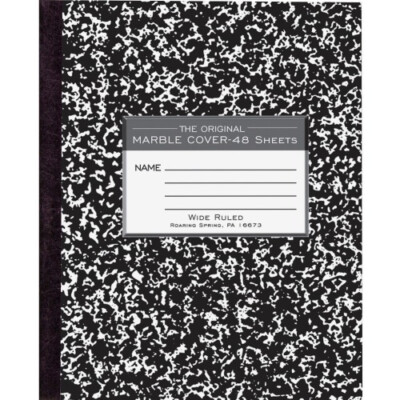 Roaring Spring Marble Cover Composition Book, Wide Rule,12 books of 100 ...