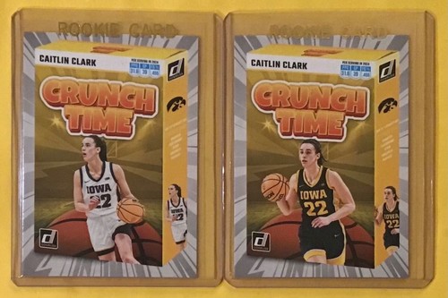 2 CARD LOT - 2024 PANINI - CAITLIN CLARK COLLECTION - CRUNCH TIME #CT1 ...